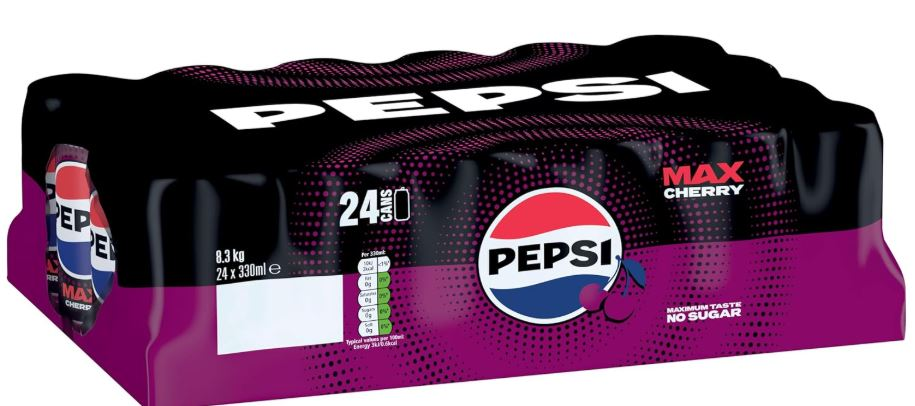 Pepsi Max Cherry No Sugar 24 x 330ml Pack - Buy Online at Classiqaz stores